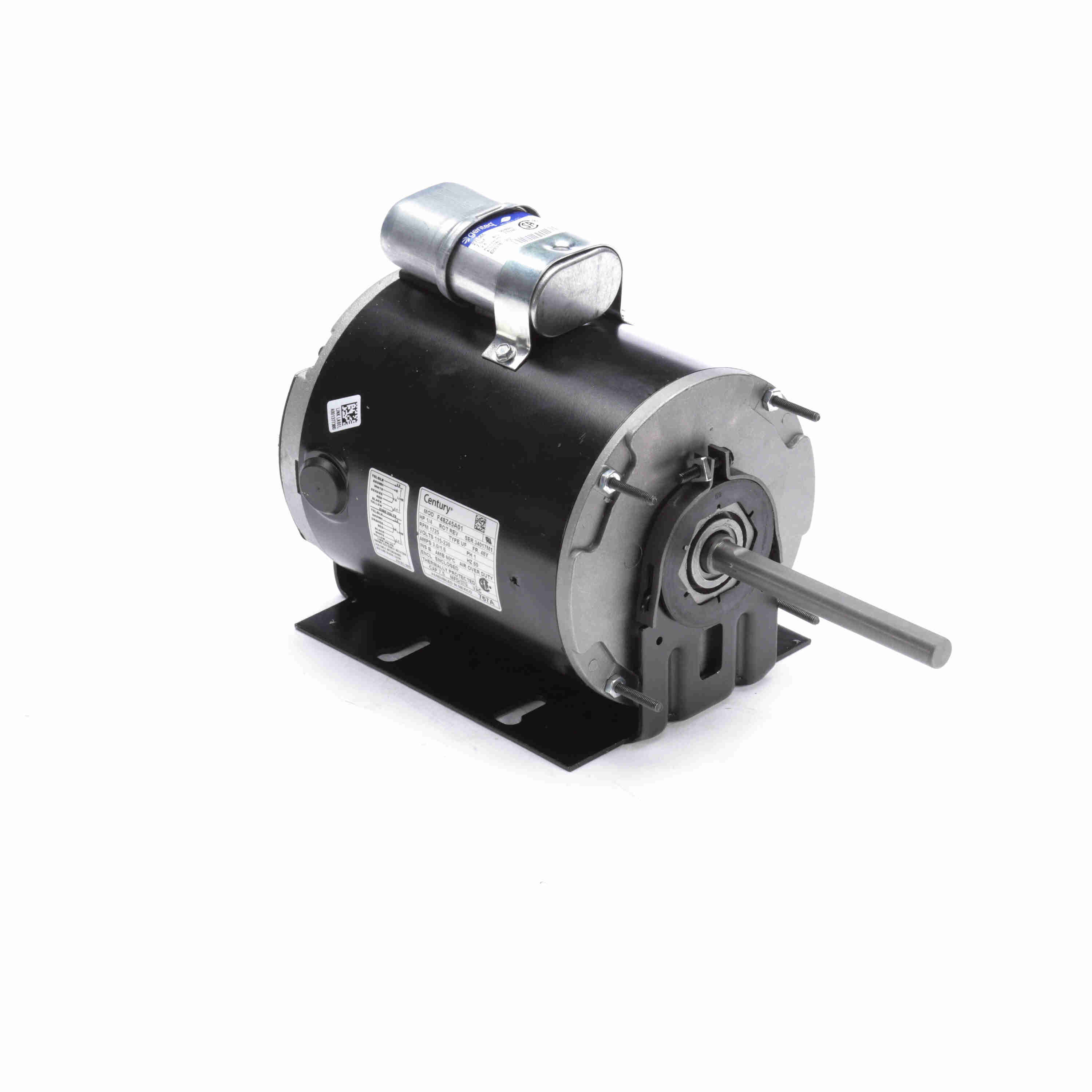 Century Unit Heater Motor, 1/4 HP, 1 Ph, 60 Hz, 115/230 V, 1725 RPM, 1 ...
