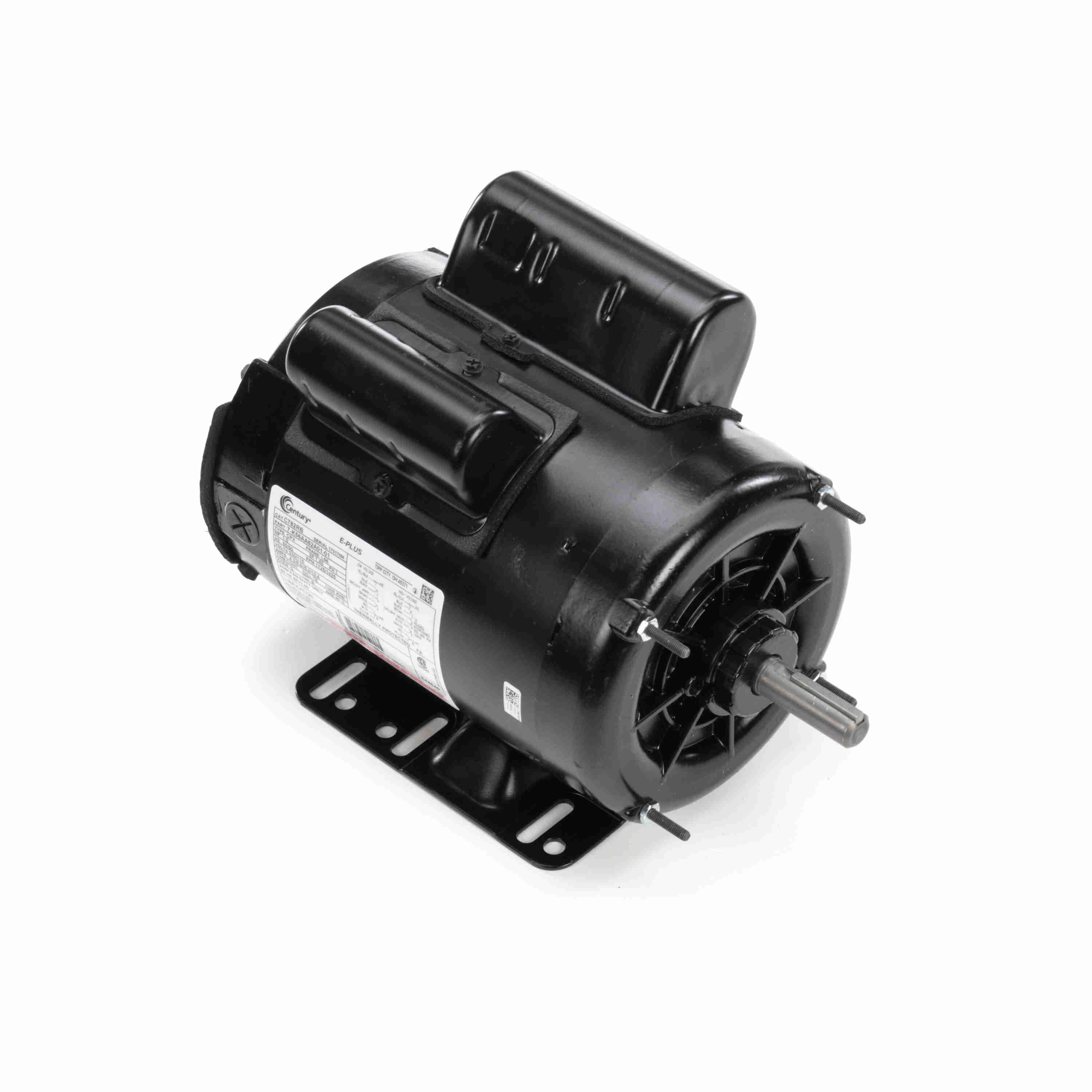 Century Belt Drive Fan Motor, 1.0 HP, 1 Ph, 60/50 Hz, 230/115 V, 1800 ...