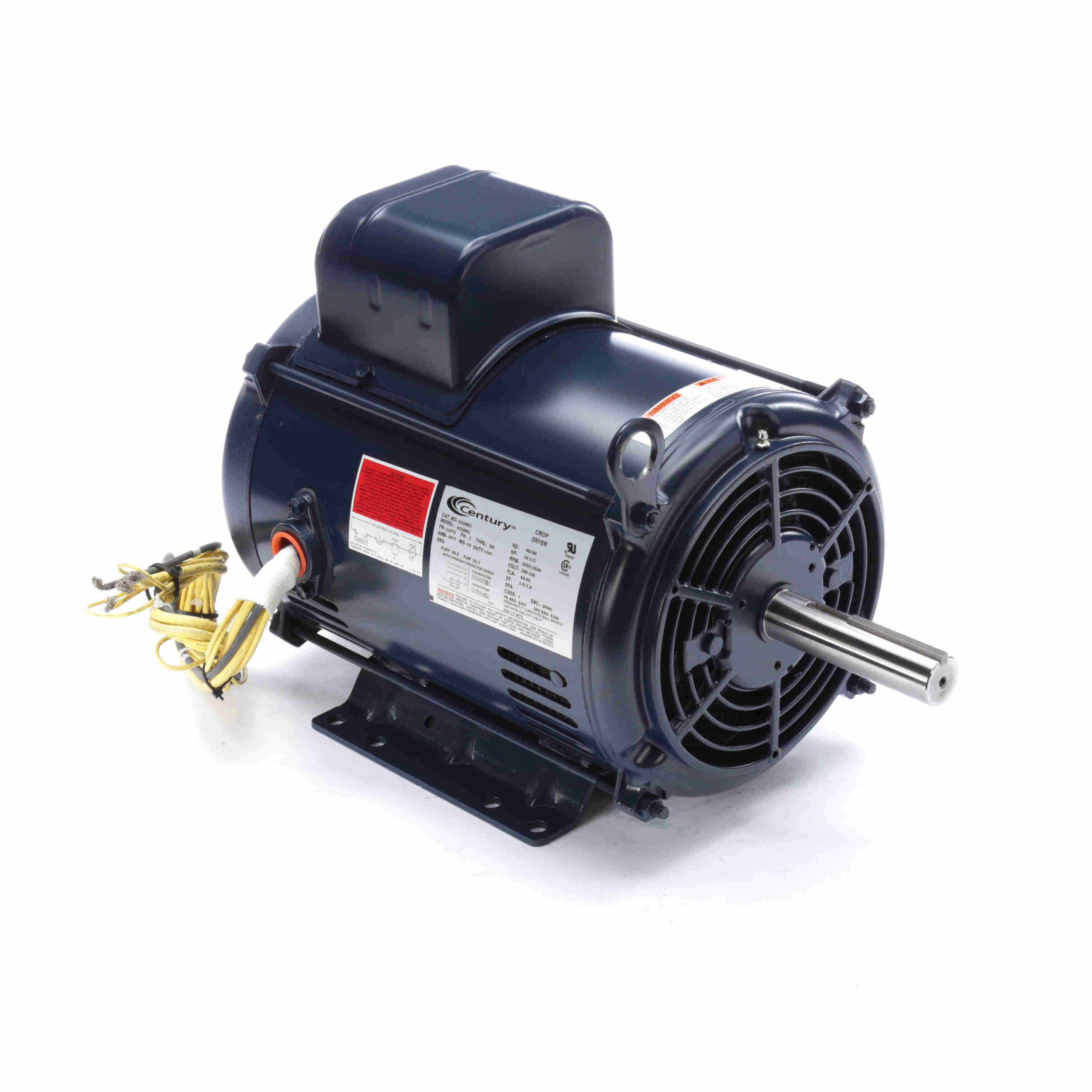 Century Crop Dryer Motor, 10 HP, 1 Ph, 60 Hz, 200-230 V, 3600 RPM ...