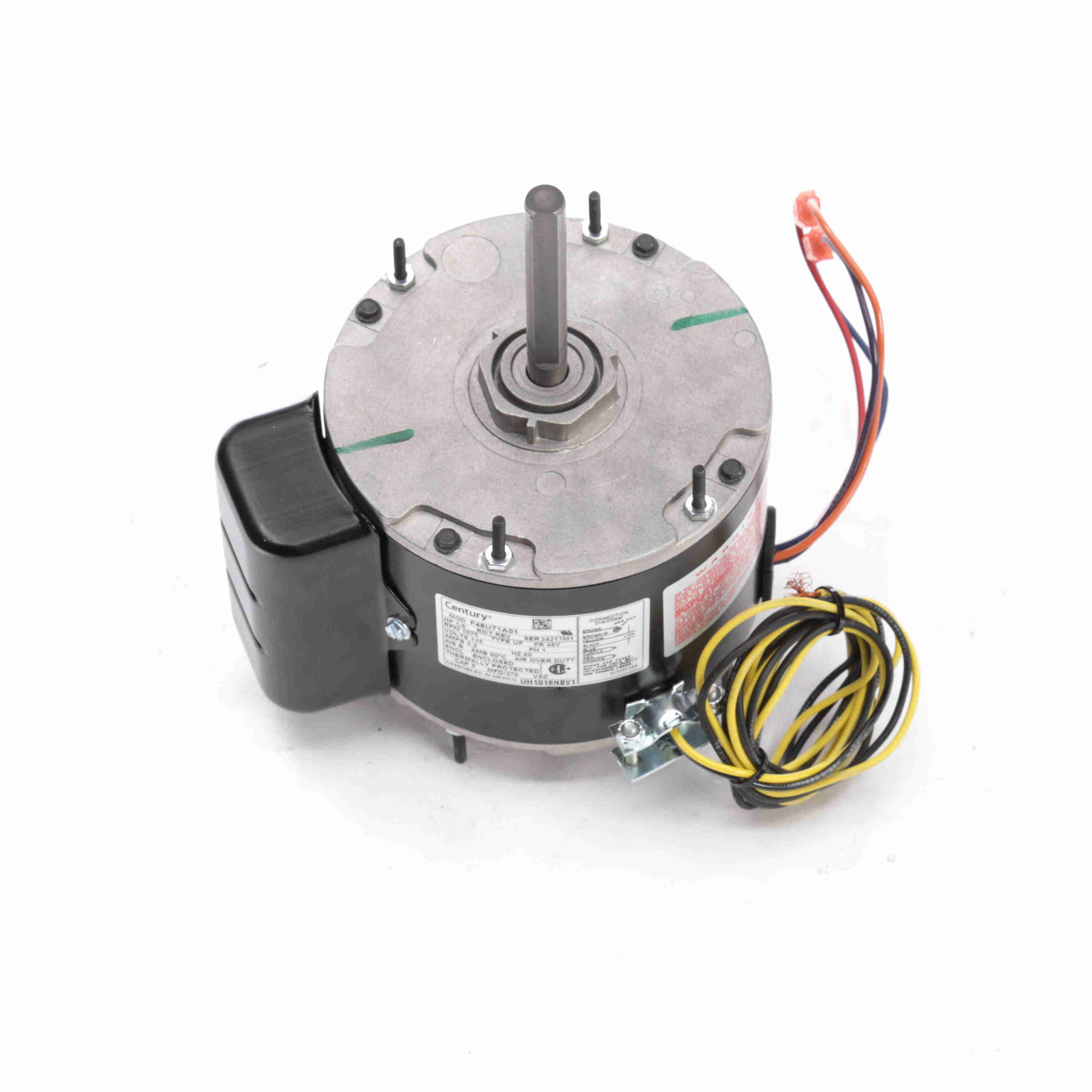 Century Unit Heater Motor, 1/6 HP, 1 Ph, 60 Hz, 115 V, 1075 RPM, 1 ...