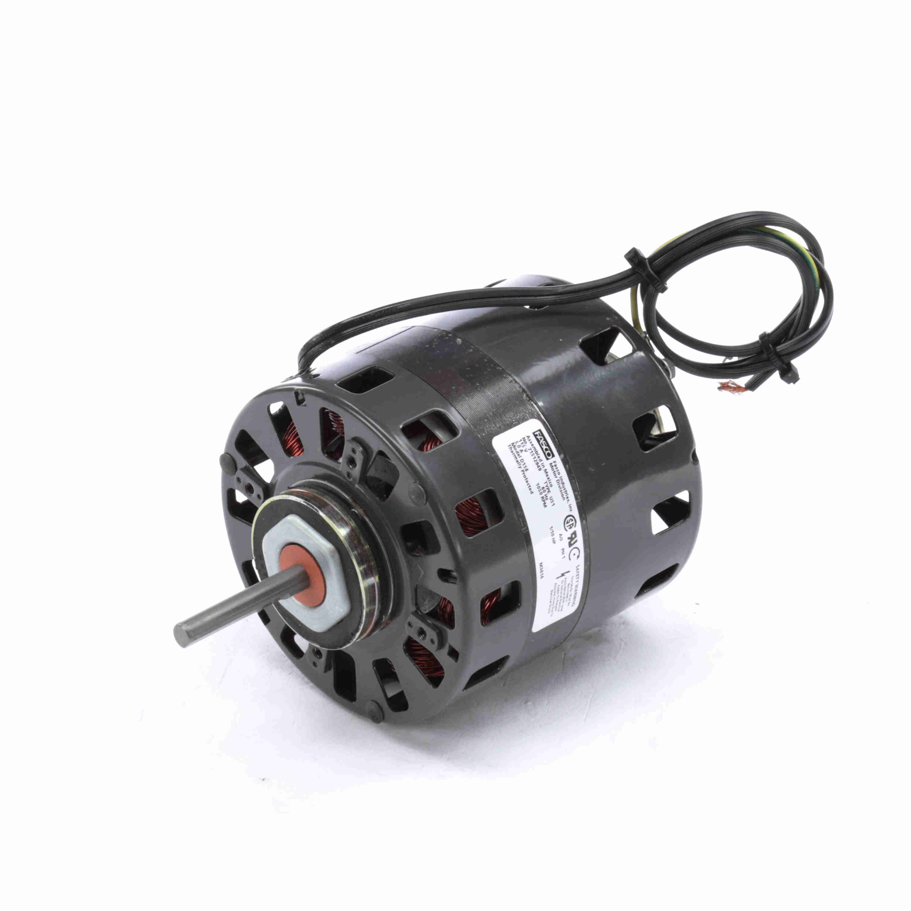 FASCO Fan and Blower Motor, 1/10 HP, 1 Ph, 60 Hz, 115 V, 42 Frame, OAO ...