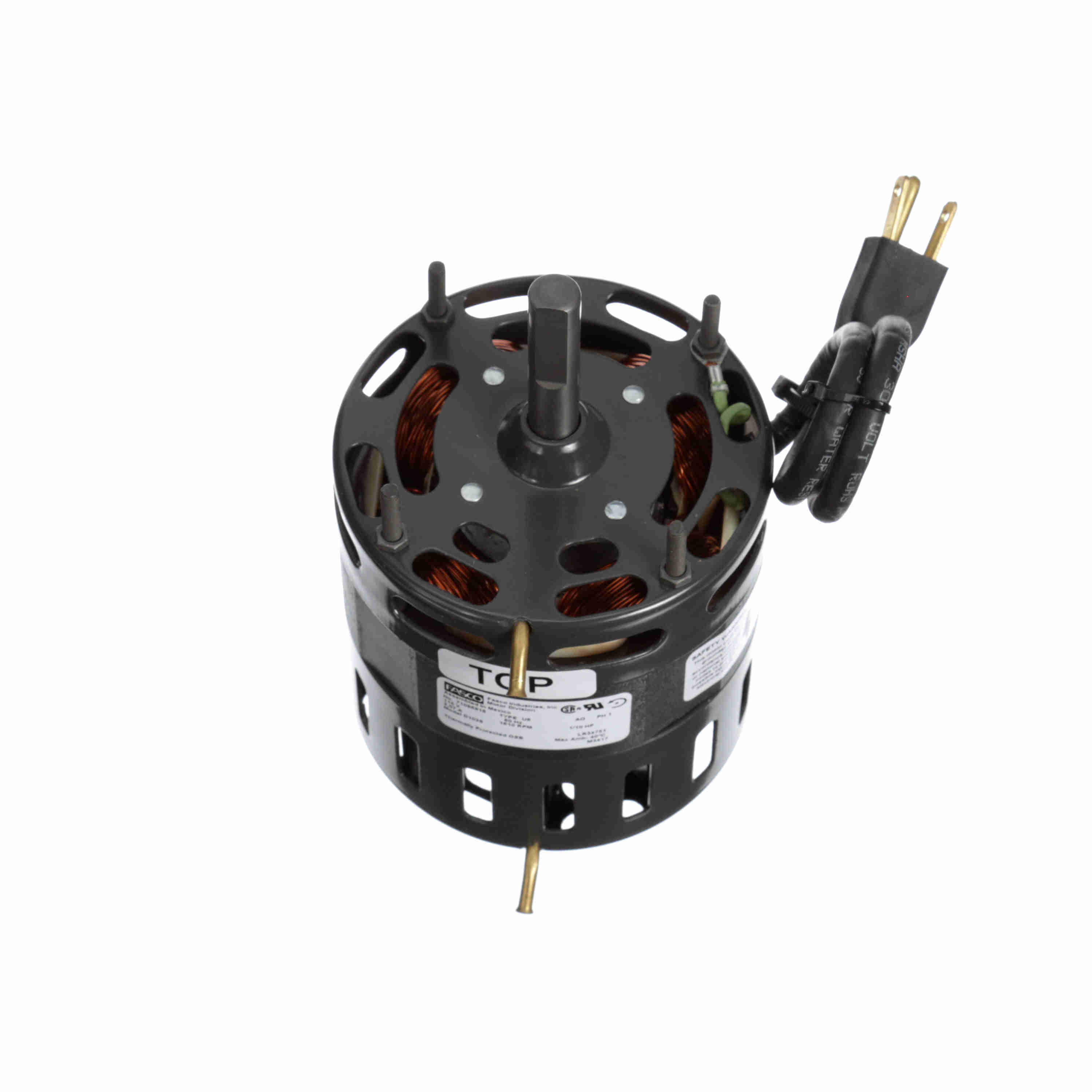 FASCO OEM Replacement Motor, 1/10 HP, 1 Ph, 60 Hz, 115 V, 4.4 Frame ...