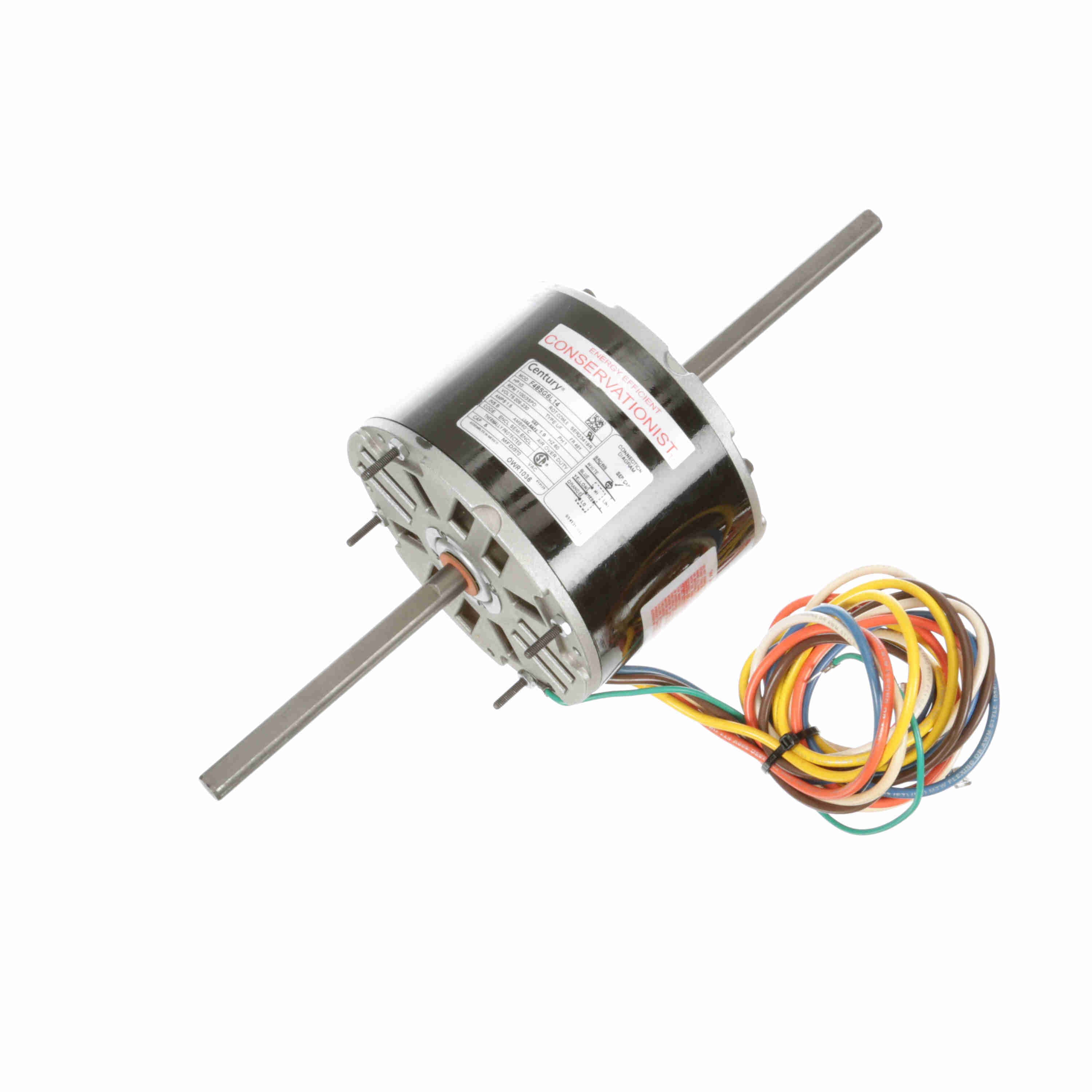 Century OEM Replacement Motor, 1/3 HP, 1 Ph, 60 Hz, 208-230 V, 1100 RPM ...