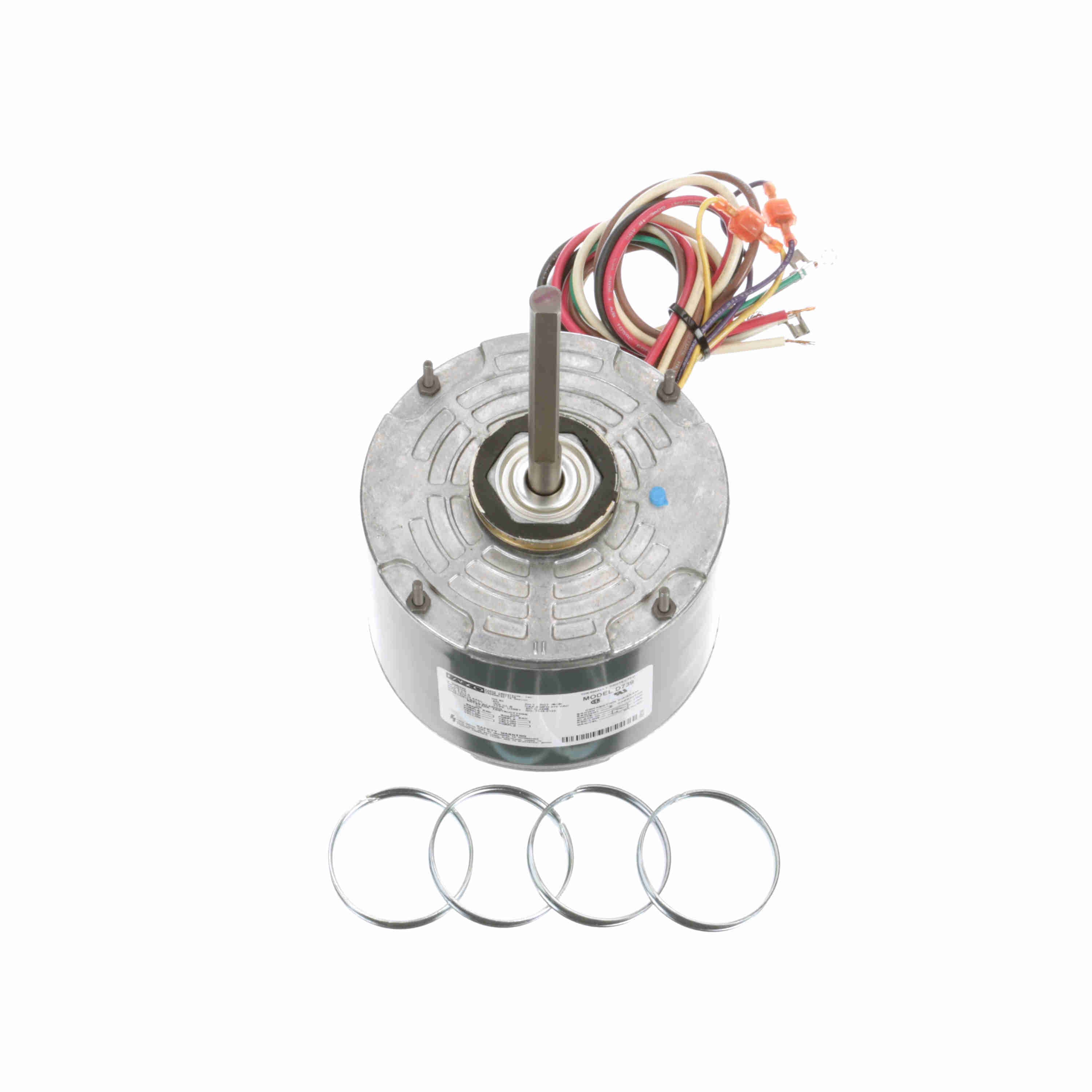 FASCO Fan and Blower Motor, 1/4 HP, 1 Ph, 60 Hz, 208-230 V, 1075 RPM, 2 ...