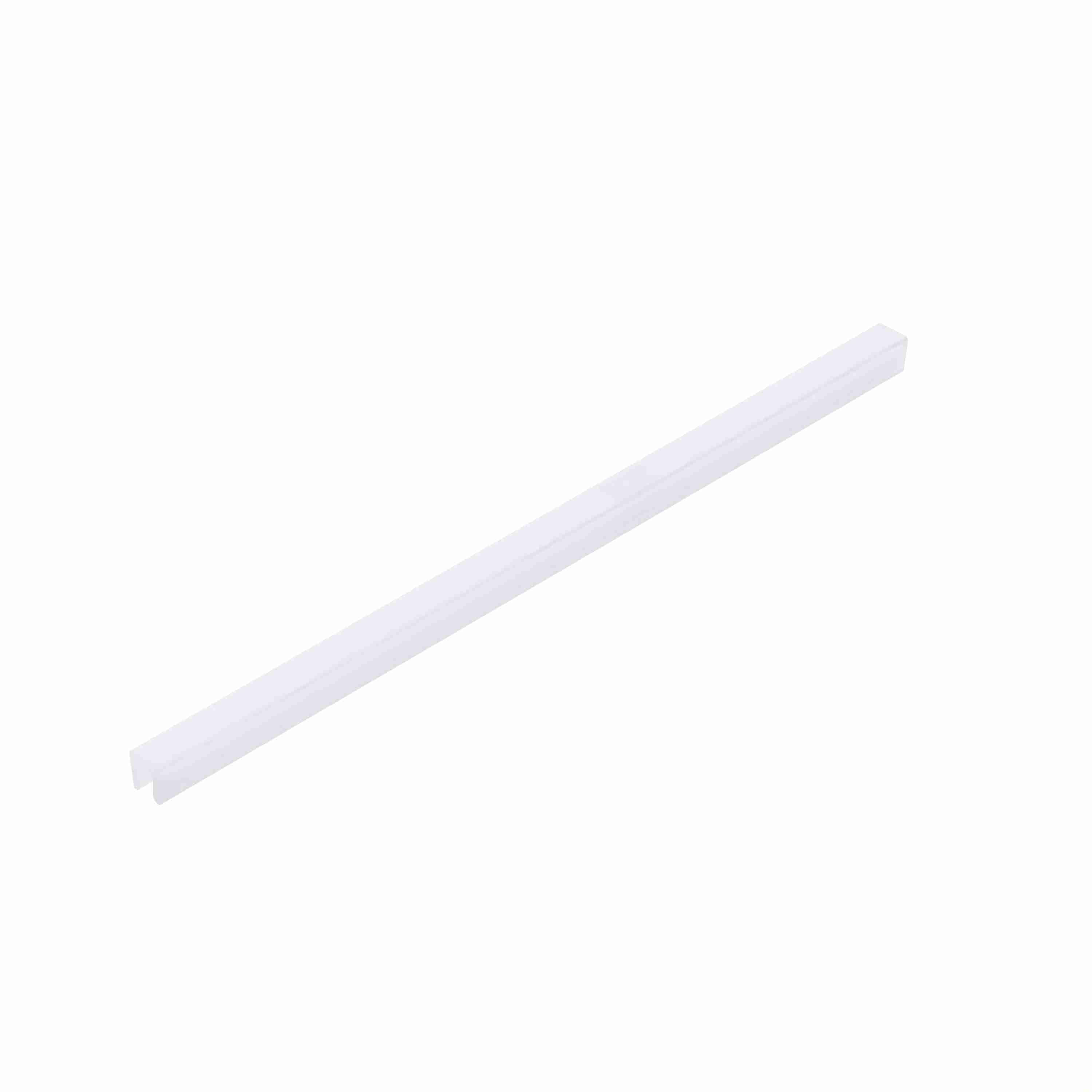 System Plast Bar Cap: 0.5"W X 0.5"H X 240"L White UHMW-PE - VG-P14BC-20