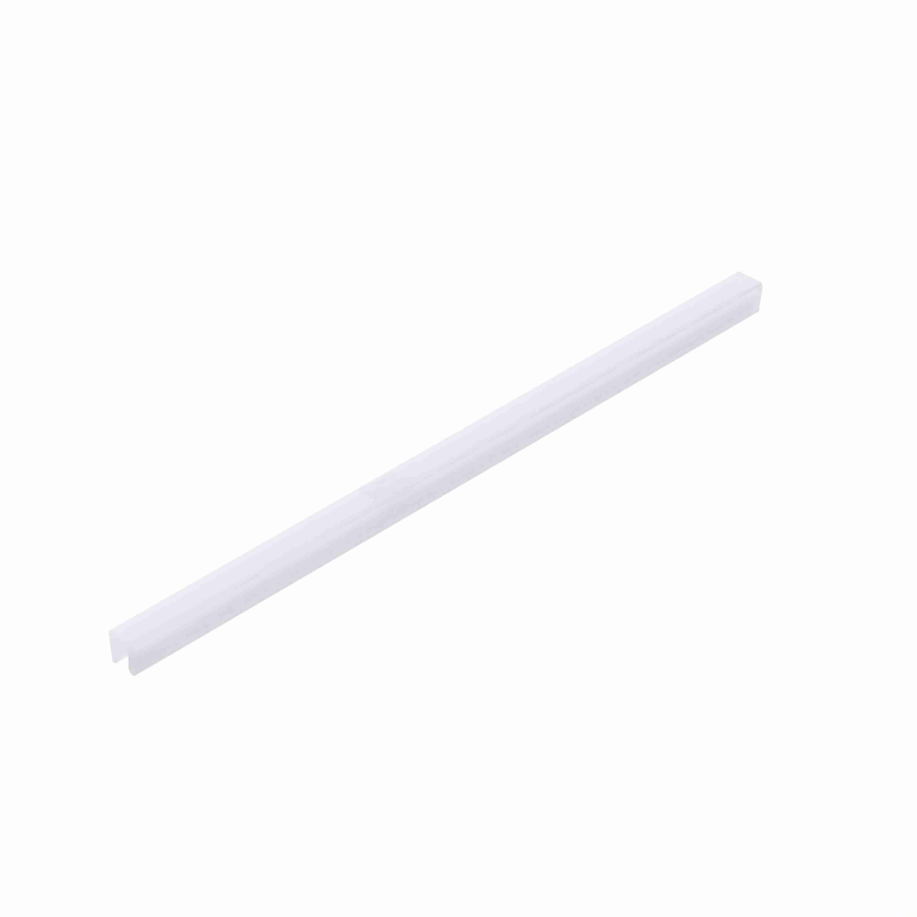 System Plast Bar Cap: 0.5"W X 0.5"H X 240"L White UHMW-PE - VG-P14BC-20