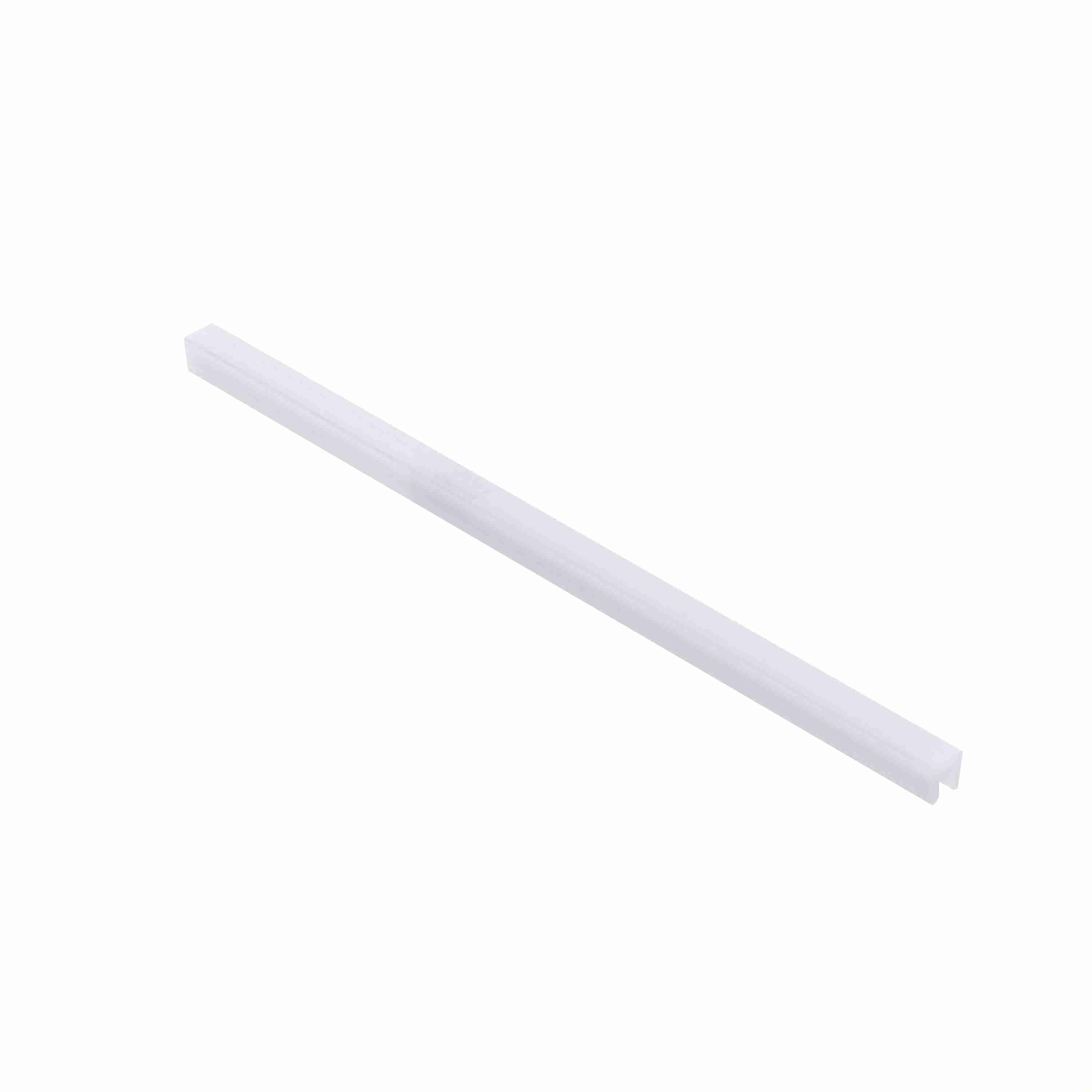 System Plast Bar Cap: 0.5"W X 0.5"H X 240"L White UHMW-PE - VG-P14BC-20