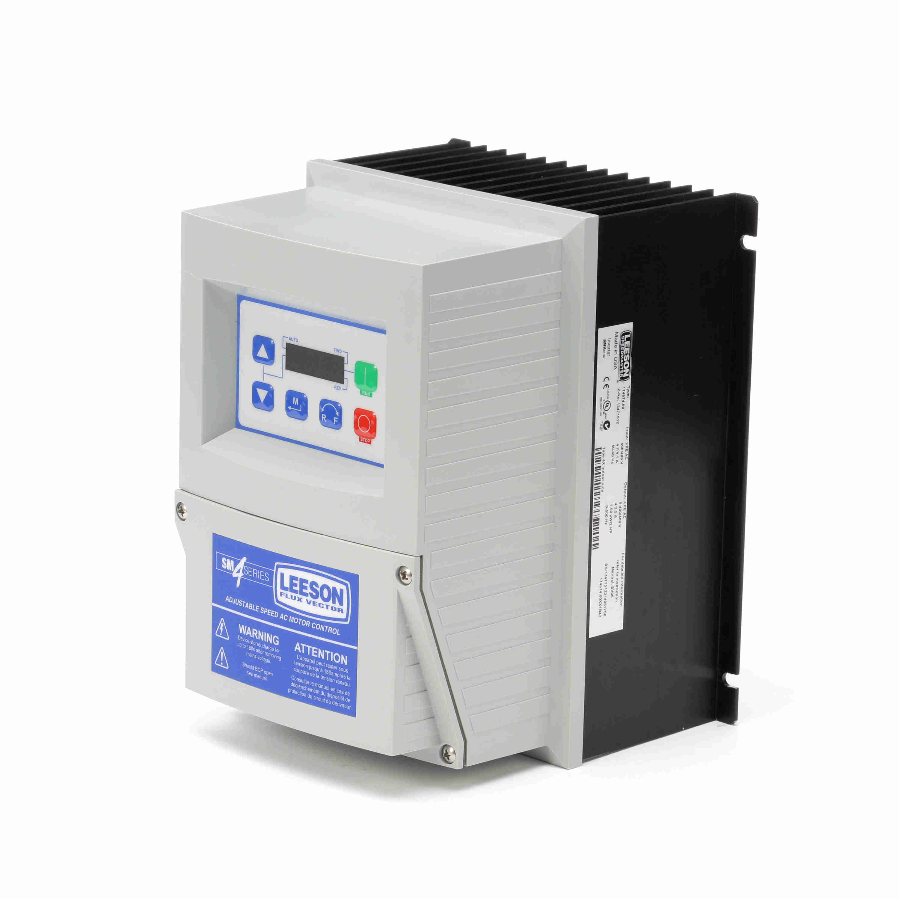 LEESON SM4 Vector NEMA 4 AC Drives, 2 HP, 400-480 V, 3.5 Amps - 174674.00