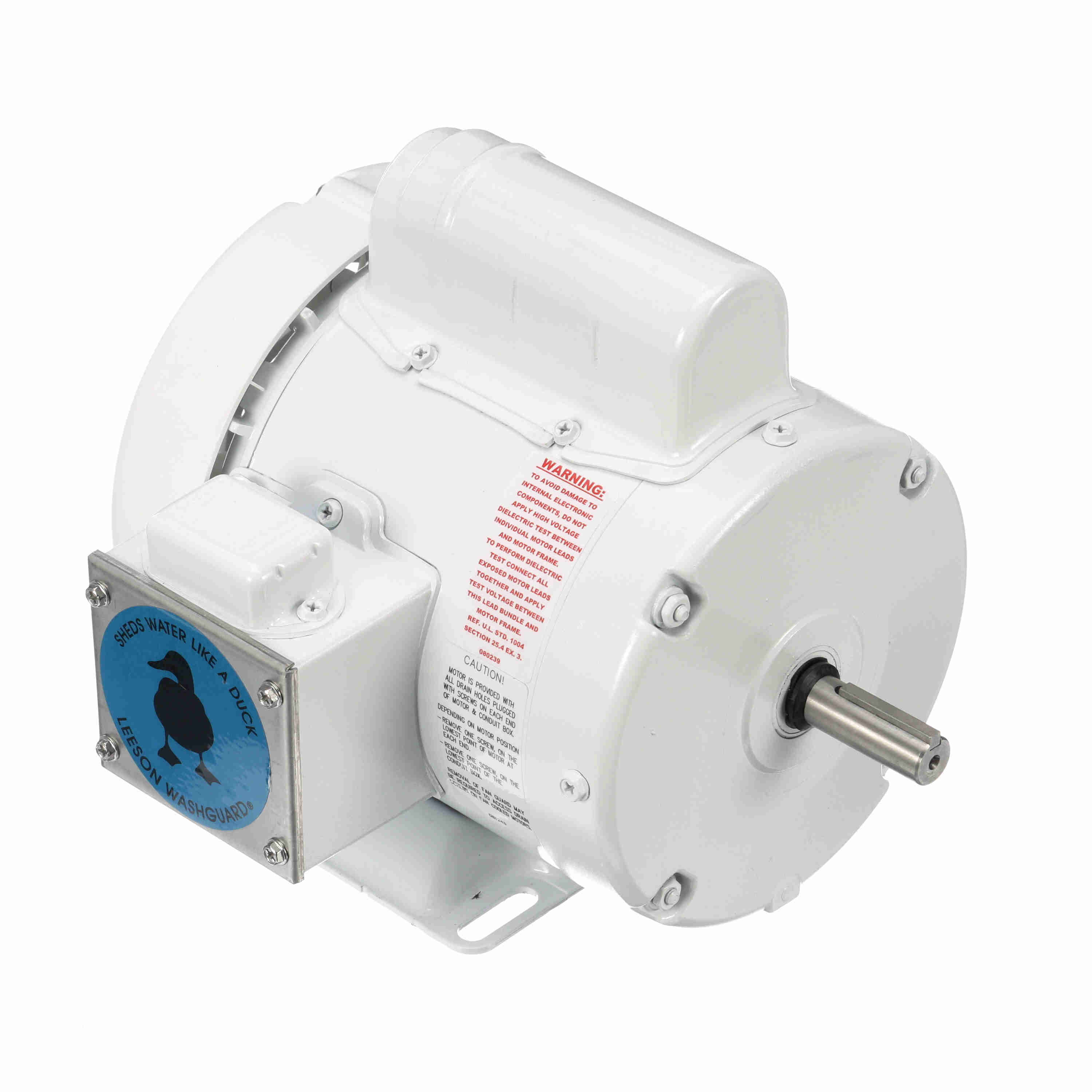 LEESON White Duck™ General Purpose Motor, 0.50 HP, 1 Ph, 60 Hz, 115/230 ...