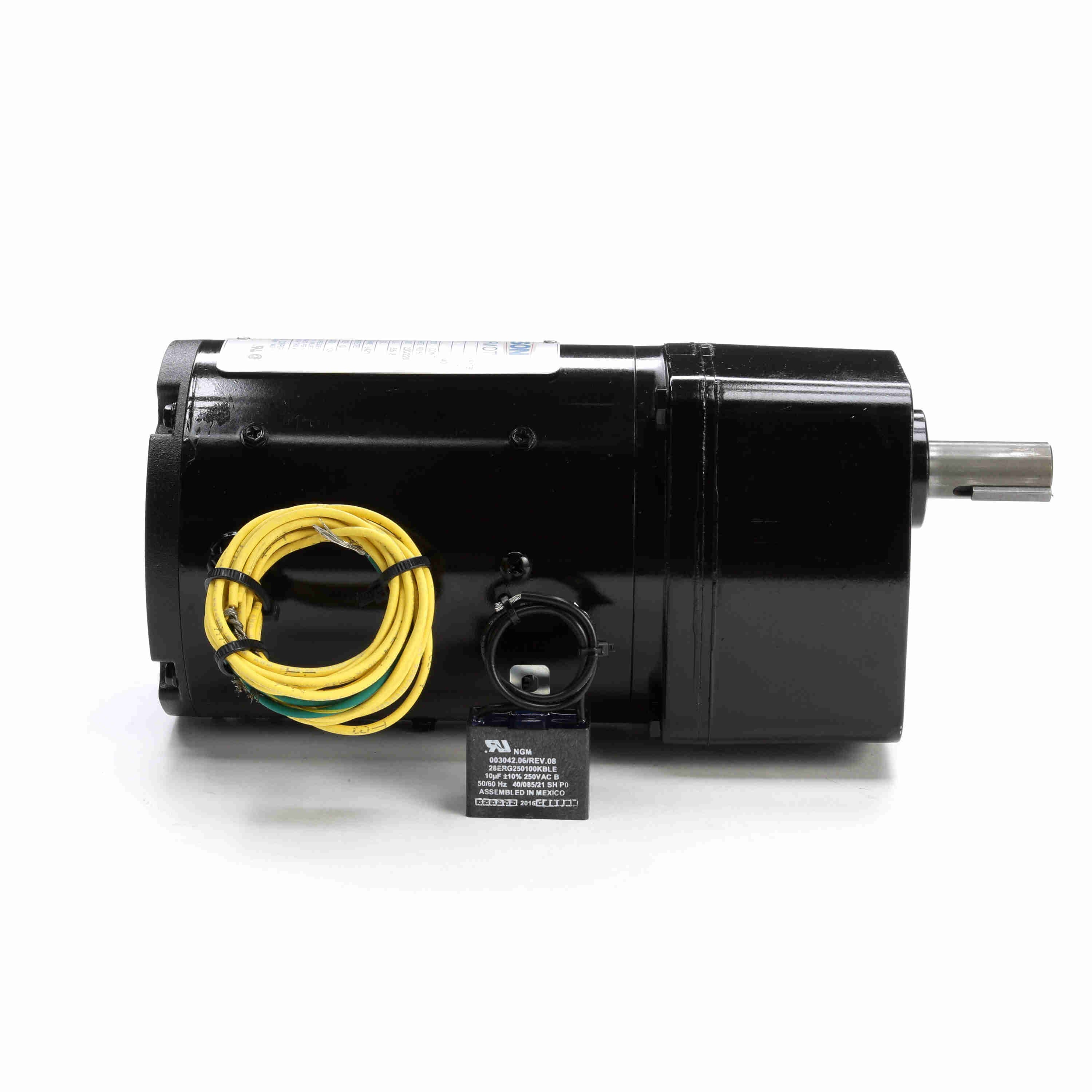 LEESON Parallel Shaft Gearmotor, 0.08 HP, 1 Ph, 60 Hz, 110 V, 14 RPM ...