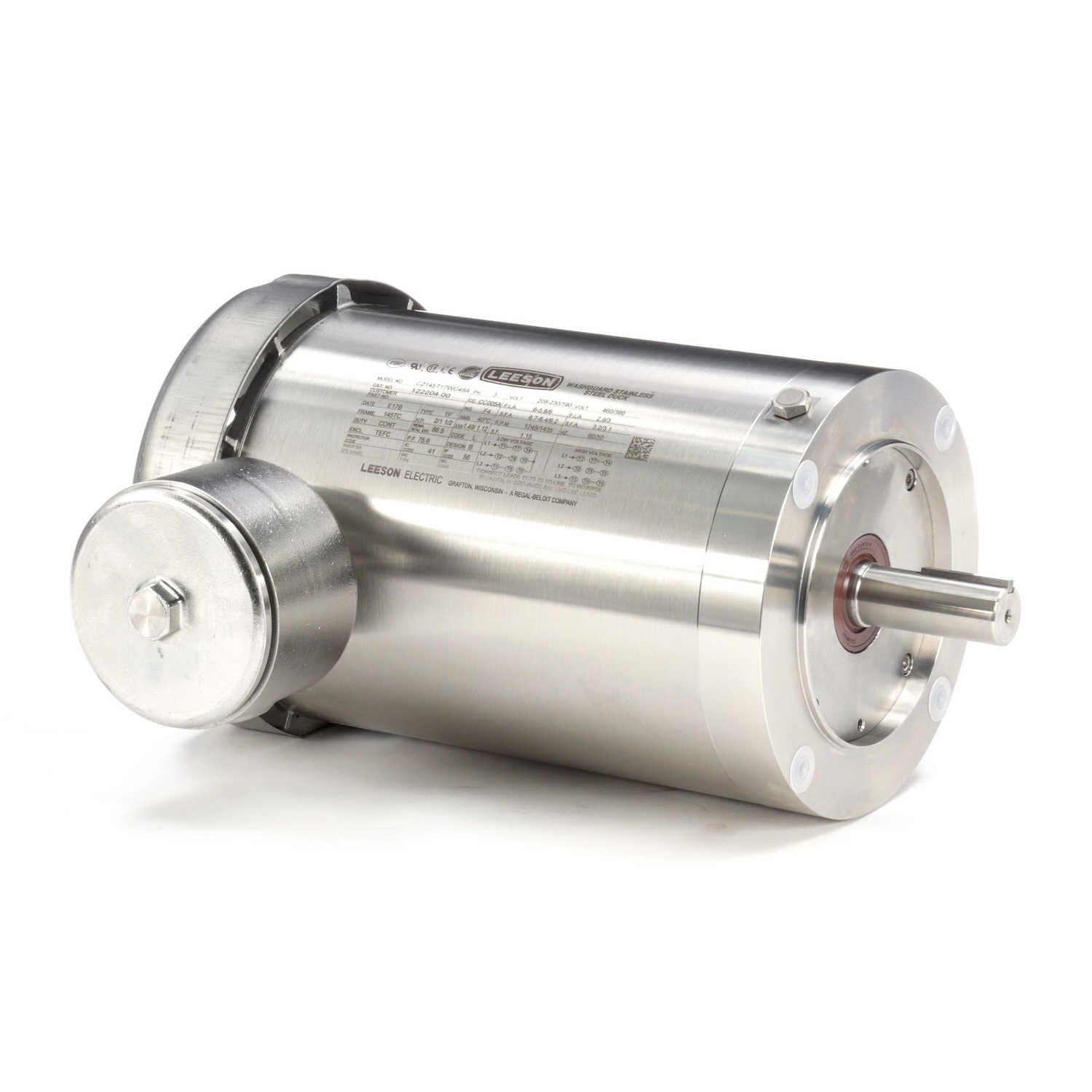 LEESON Premium Duck™ General Purpose Motor, 2 & 1.50 HP, 3 Ph, 60 & 50 ...