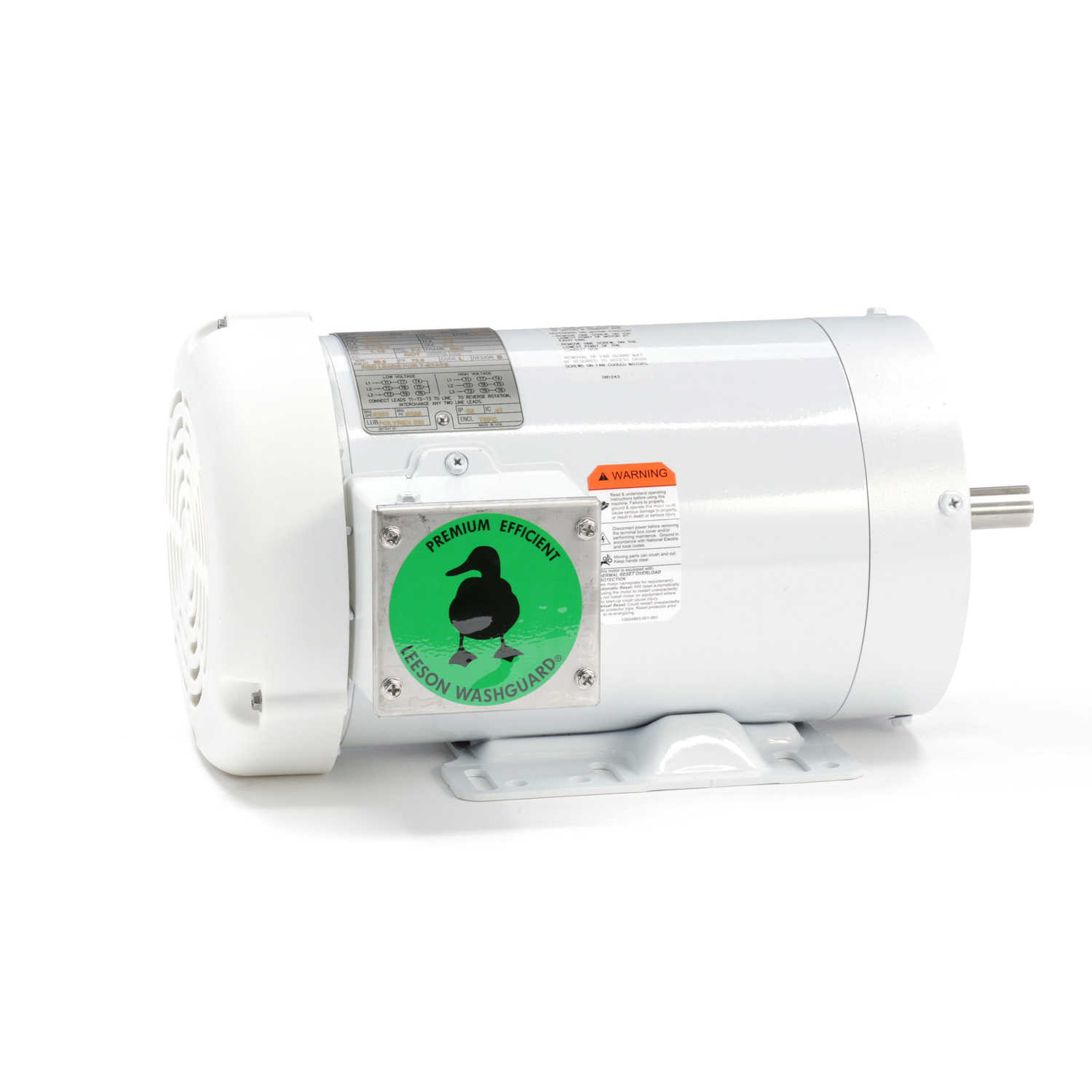 LEESON White Duck™ General Purpose Motor, 2 HP, 3 Ph, 60 Hz, 230/460 V ...