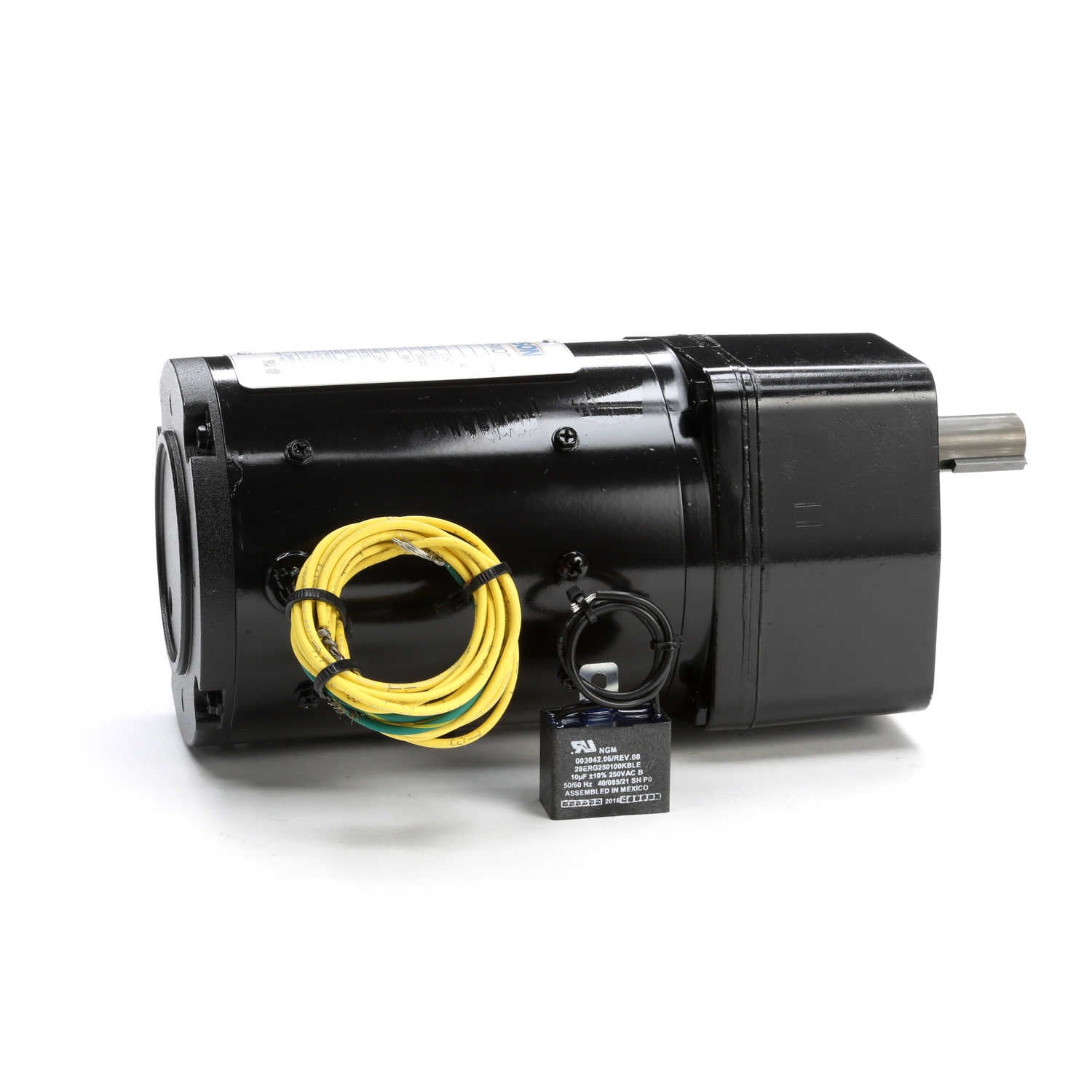 LEESON Parallel Shaft Gearmotor, 0.08 HP, 1 Ph, 60 Hz, 110 V, 14 RPM ...